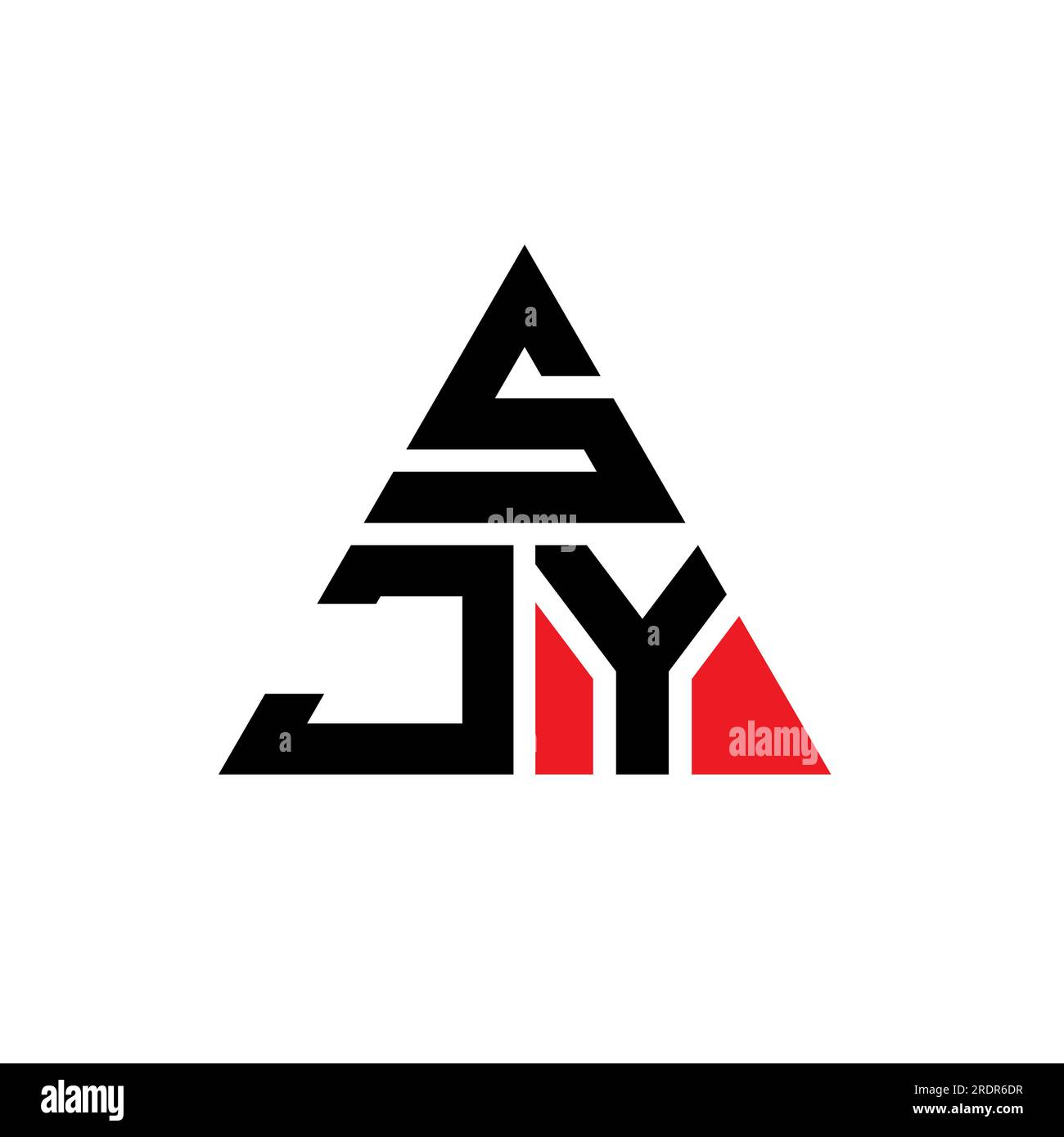 SJY triangle letter logo design with triangle shape. SJY triangle logo ...