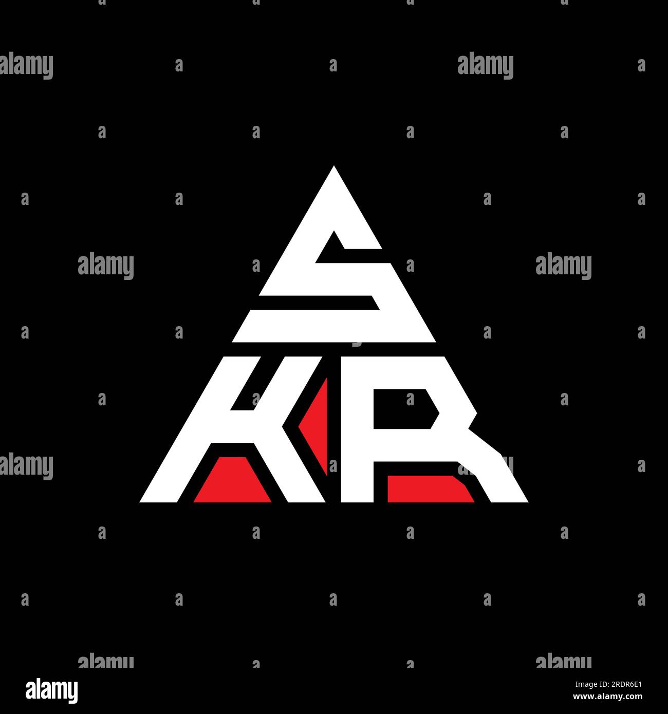 SKR triangle letter logo design with triangle shape. SKR triangle logo ...