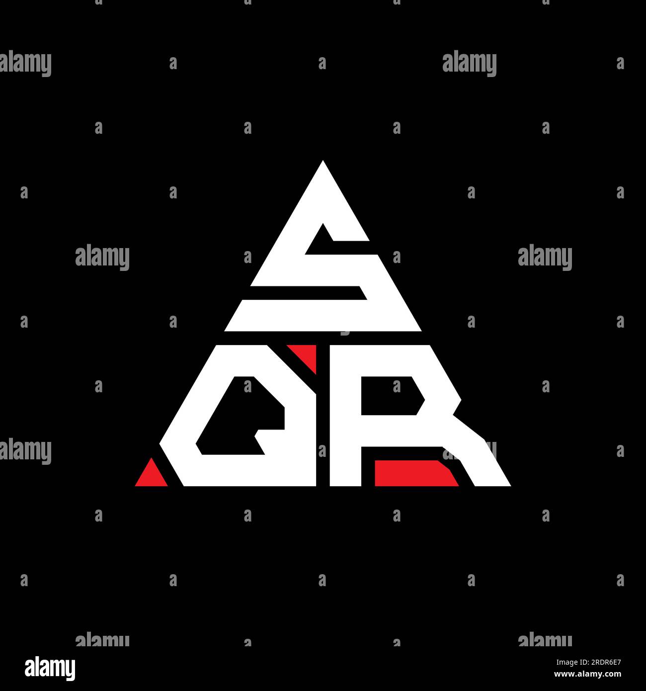 SQR triangle letter logo design with triangle shape. SQR triangle logo ...