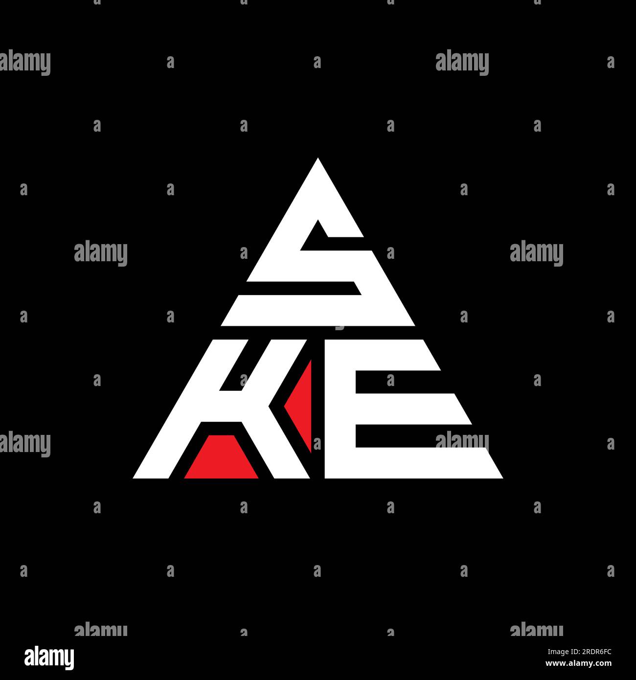 SKE triangle letter logo design with triangle shape. SKE triangle logo ...
