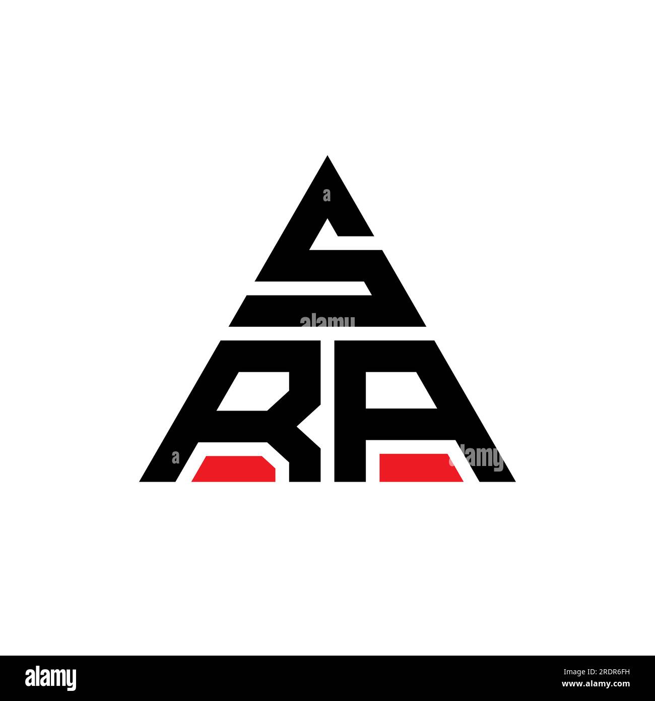SRA triangle letter logo design with triangle shape. SRA triangle logo ...