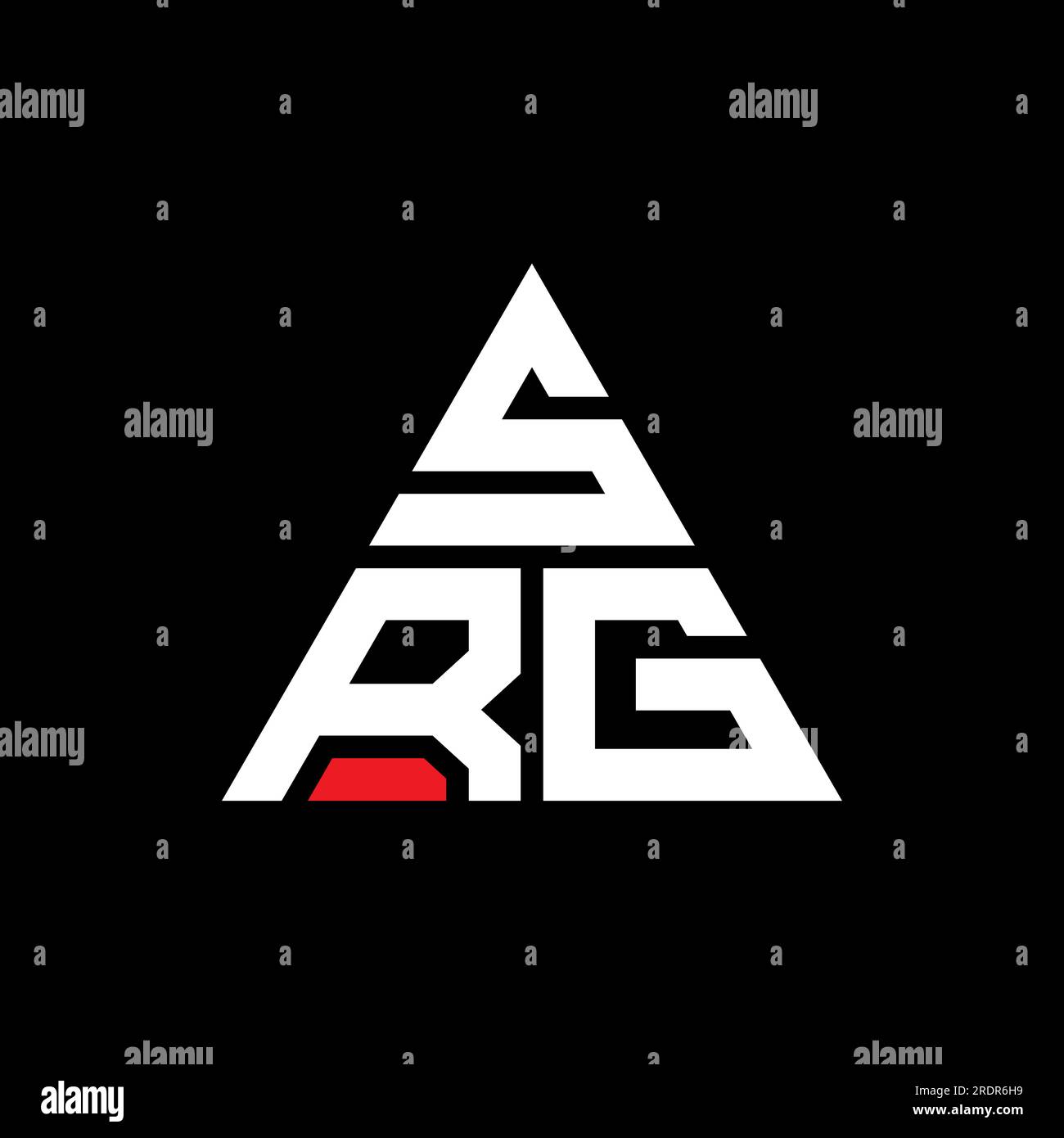 SRG triangle letter logo design with triangle shape. SRG triangle logo ...
