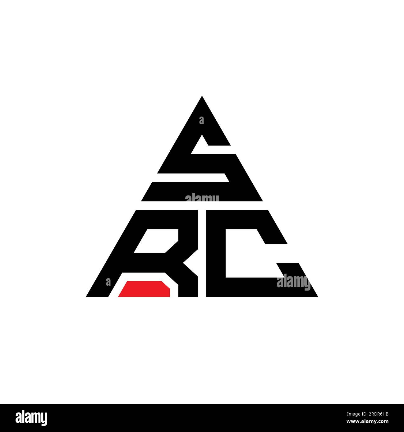 SRC triangle letter logo design with triangle shape. SRC triangle logo ...