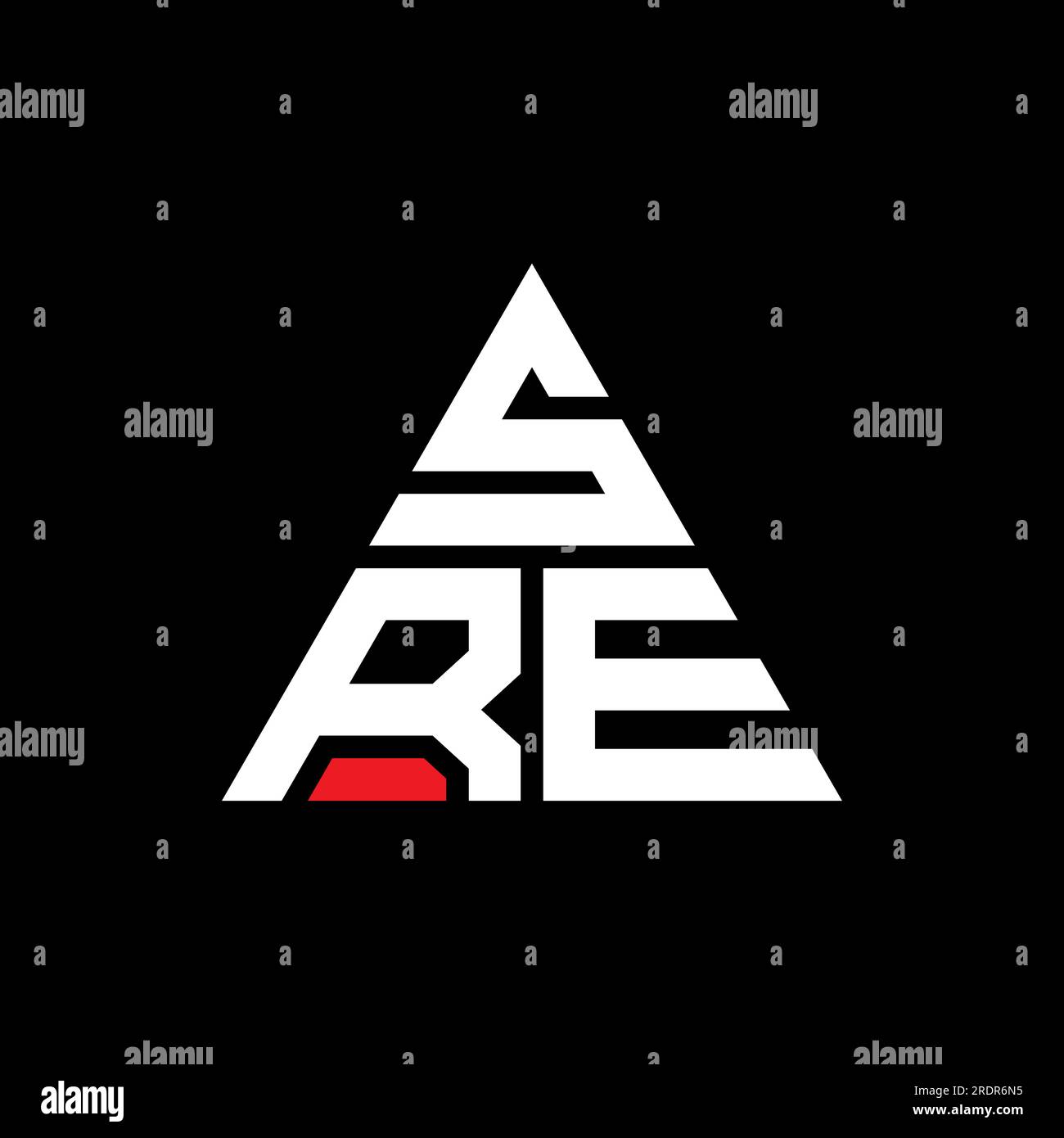 SRE triangle letter logo design with triangle shape. SRE triangle logo ...