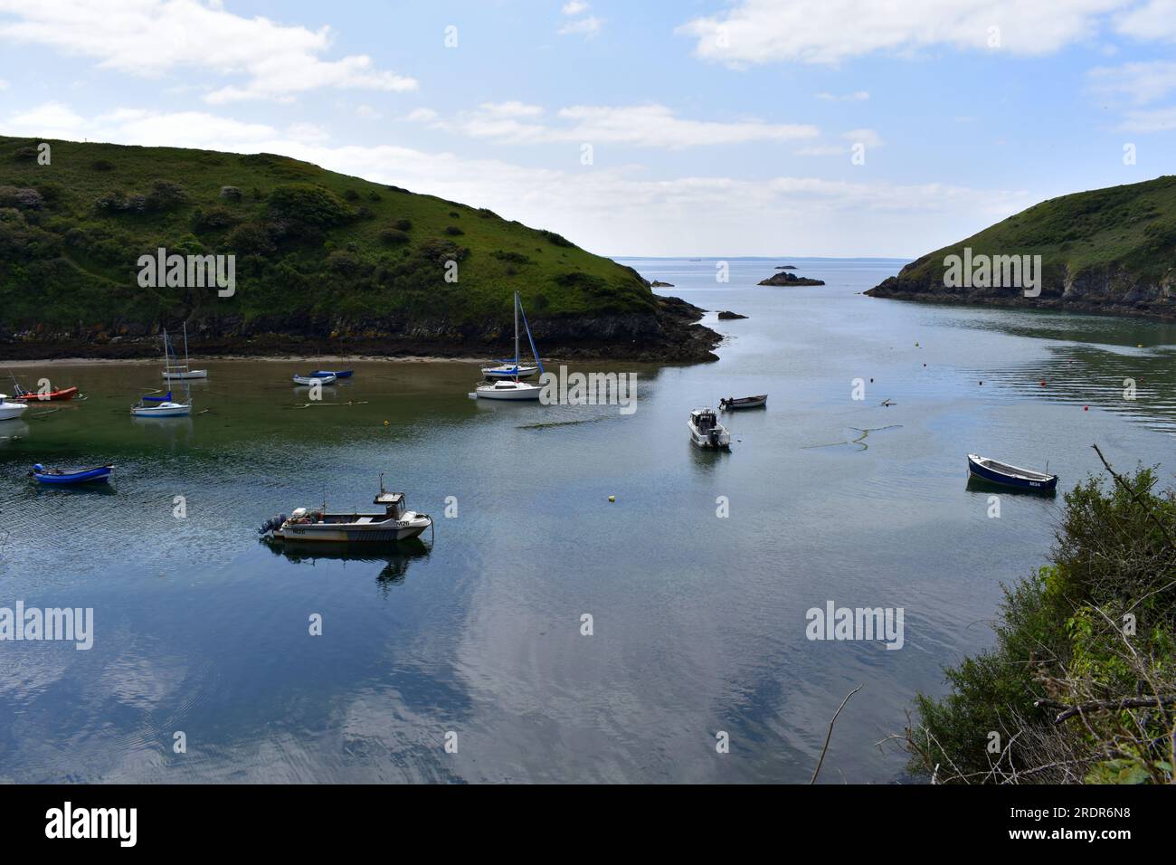 Solva harbour entrance, Pembrokeshire, Wales Stock Photo - Alamy