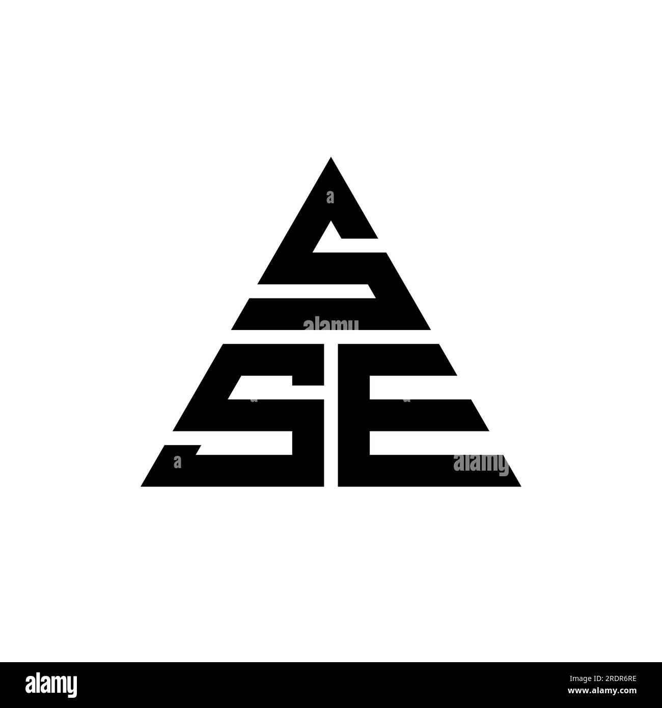 SSE triangle letter logo design with triangle shape. SSE triangle logo ...