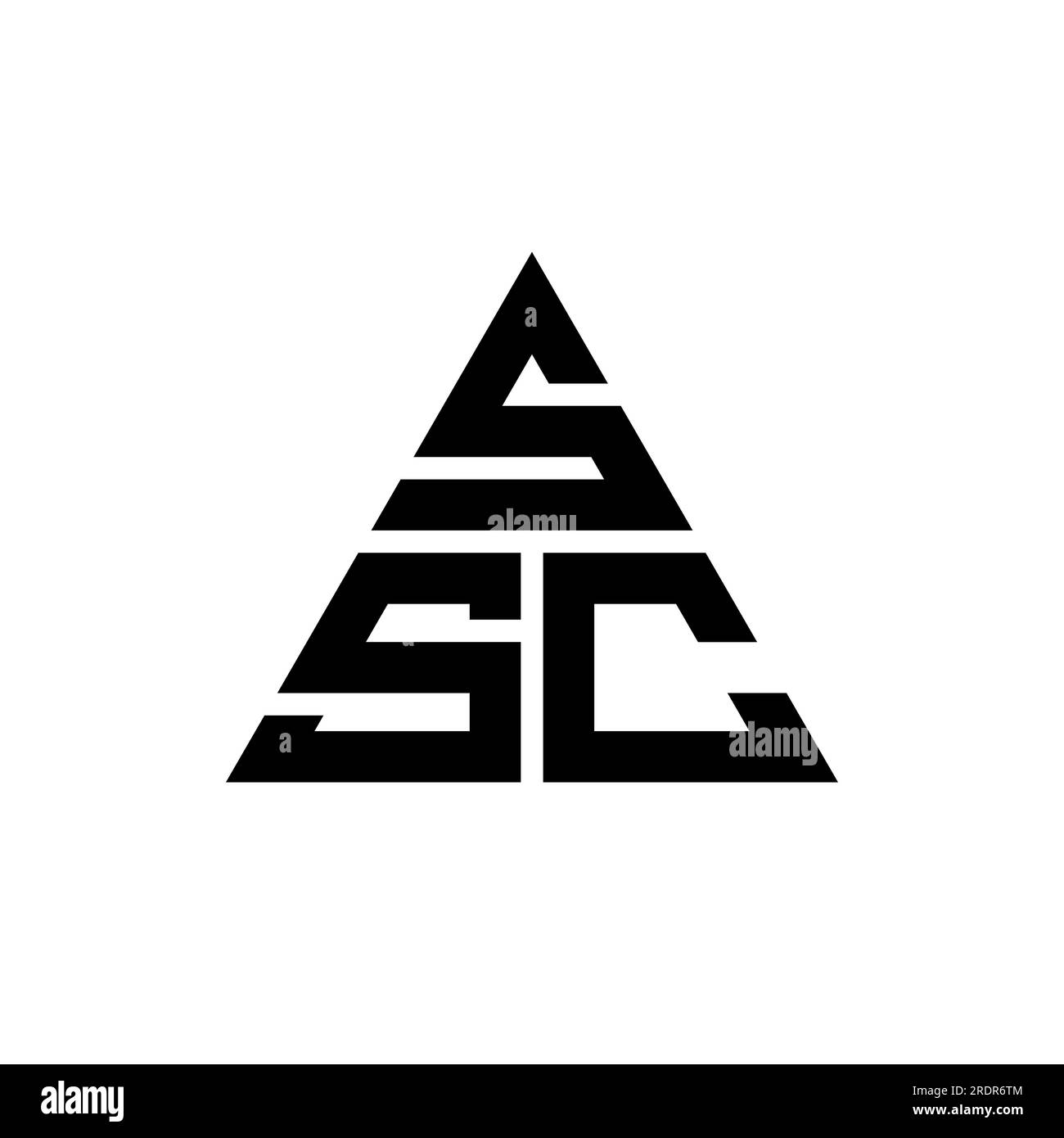 SSC triangle letter logo design with triangle shape. SSC triangle logo ...