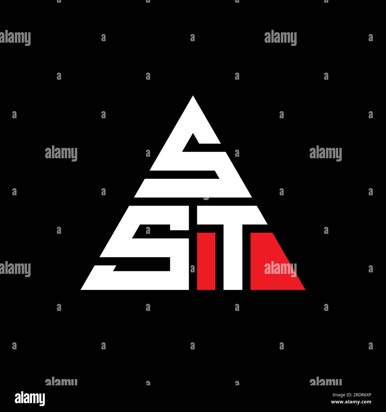 SST triangle letter logo design with triangle shape. SST triangle logo ...