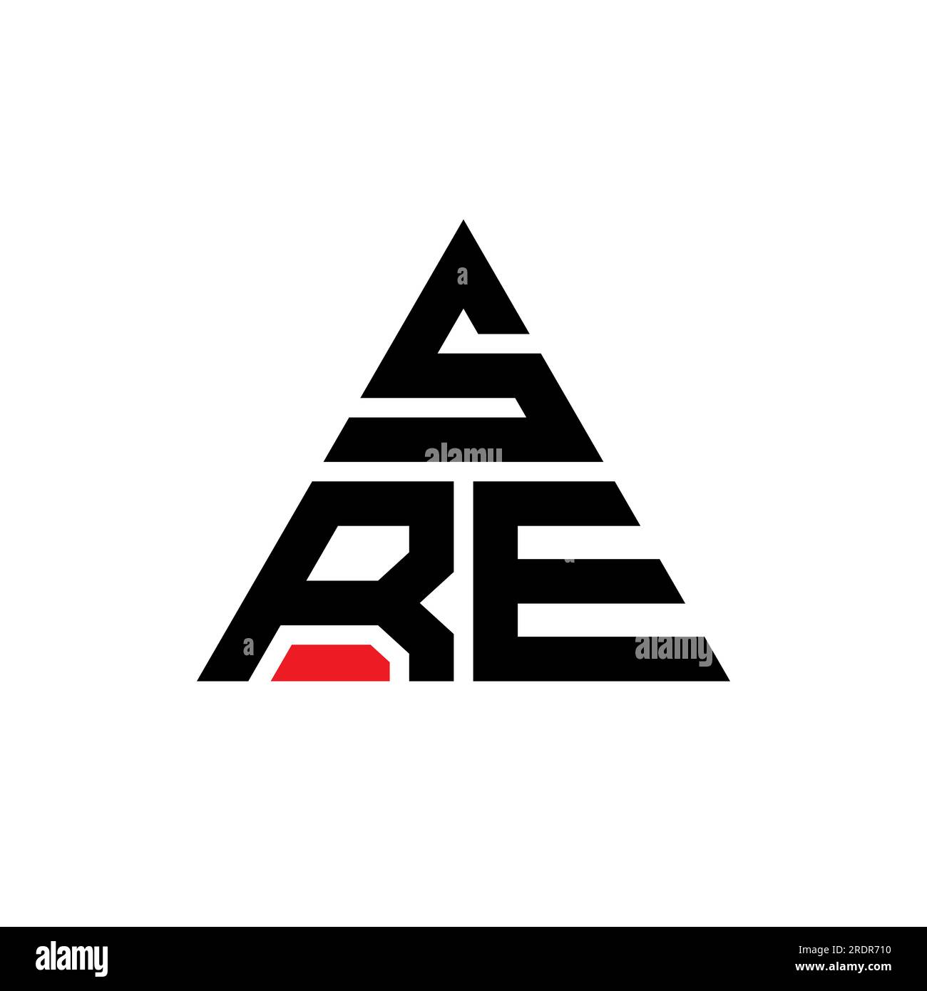SRE triangle letter logo design with triangle shape. SRE triangle logo ...