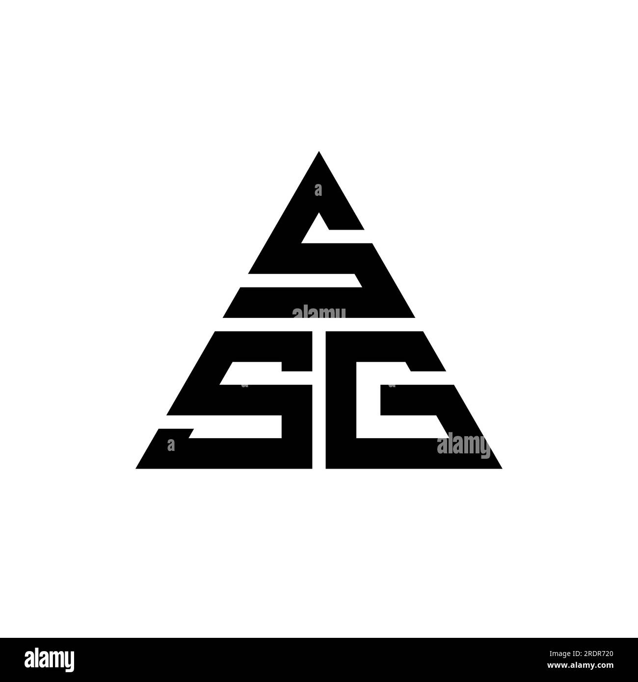 SSG triangle letter logo design with triangle shape. SSG triangle logo ...