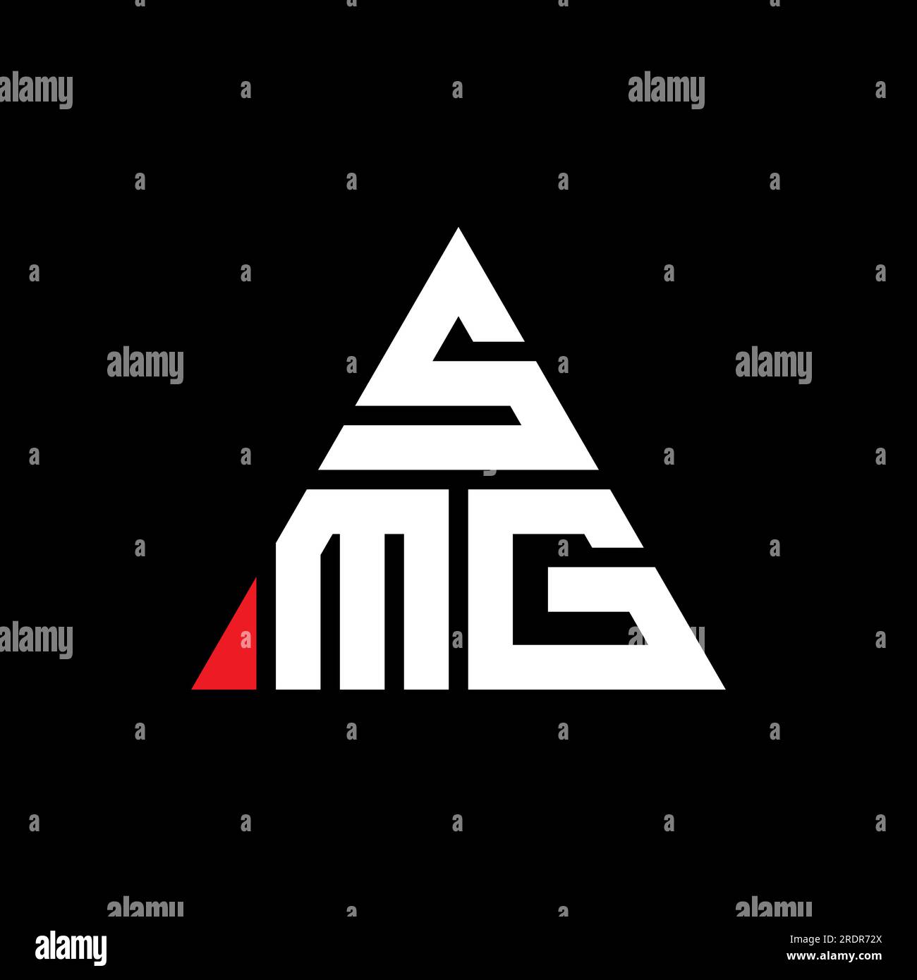 SMG triangle letter logo design with triangle shape. SMG triangle logo ...