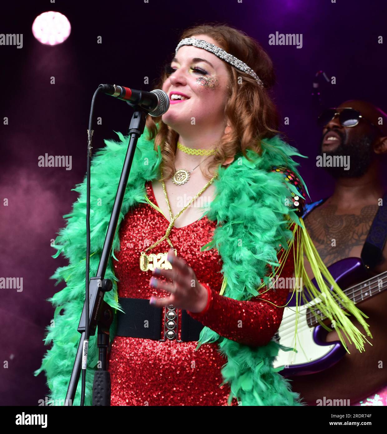 Doreen Doreen in performance at the Bristol Harbor Festival, Queen Square, Bristol, England. 16 ...