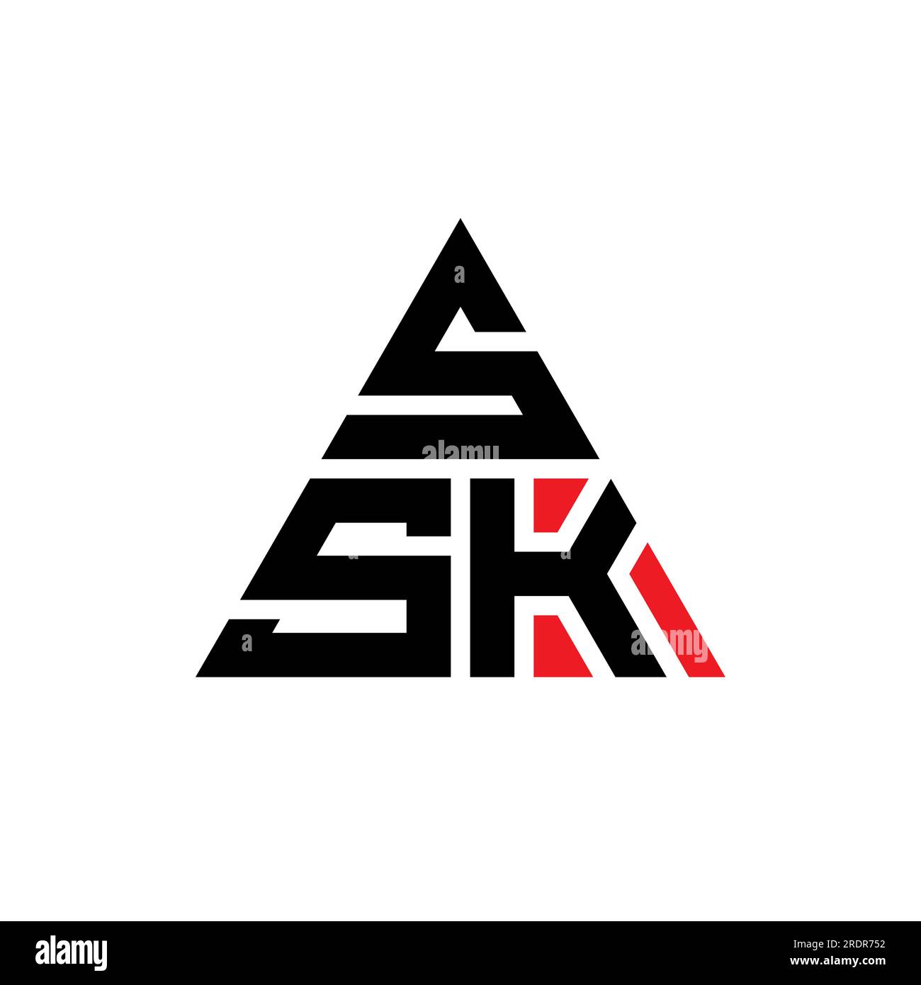 SSK triangle letter logo design with triangle shape. SSK triangle logo ...