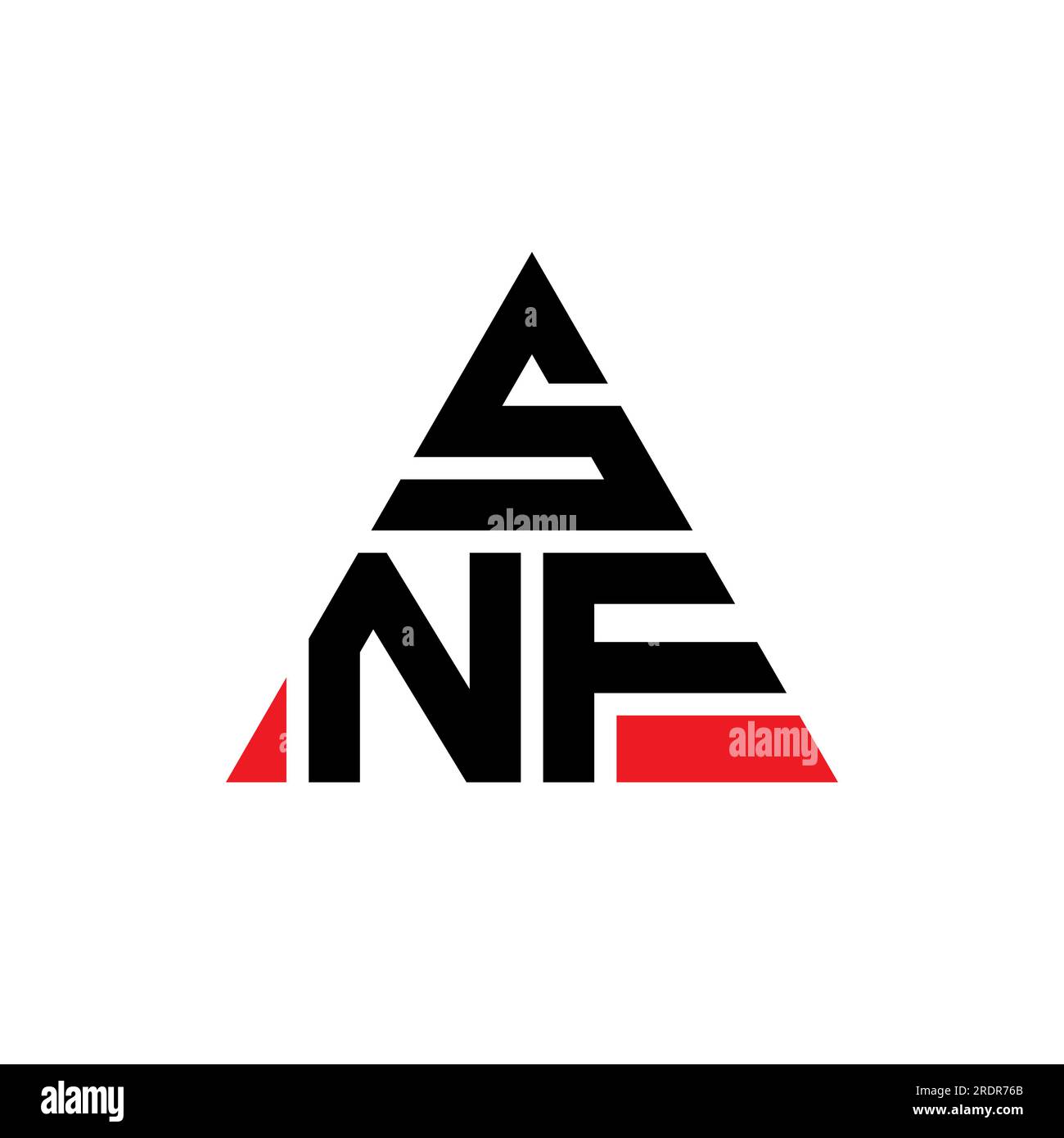 SNF triangle letter logo design with triangle shape. SNF triangle logo ...