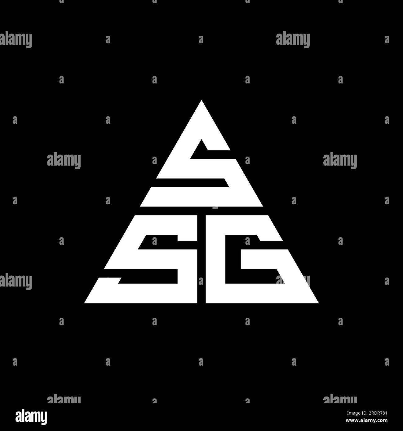 SSG triangle letter logo design with triangle shape. SSG triangle logo ...