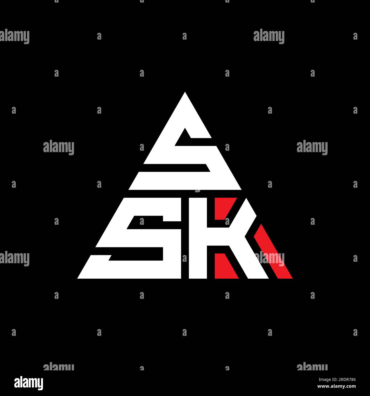 SSK triangle letter logo design with triangle shape. SSK triangle logo ...