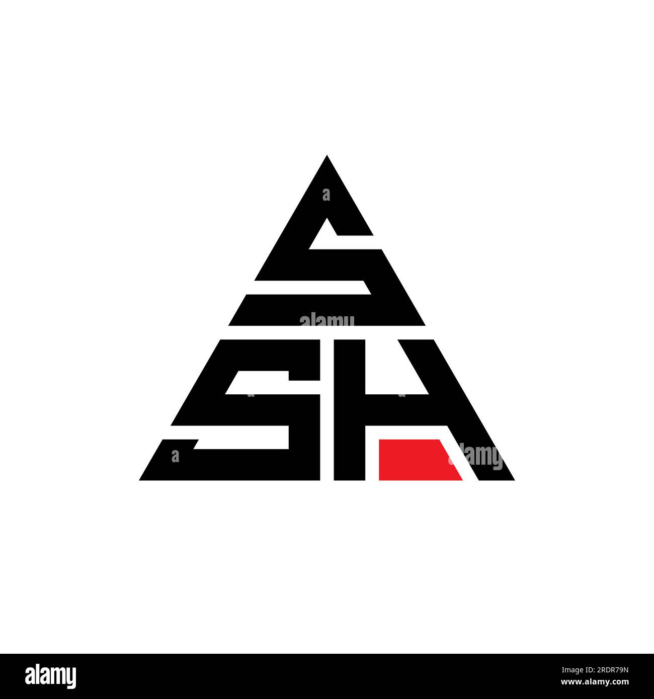 SSH triangle letter logo design with triangle shape. SSH triangle logo ...