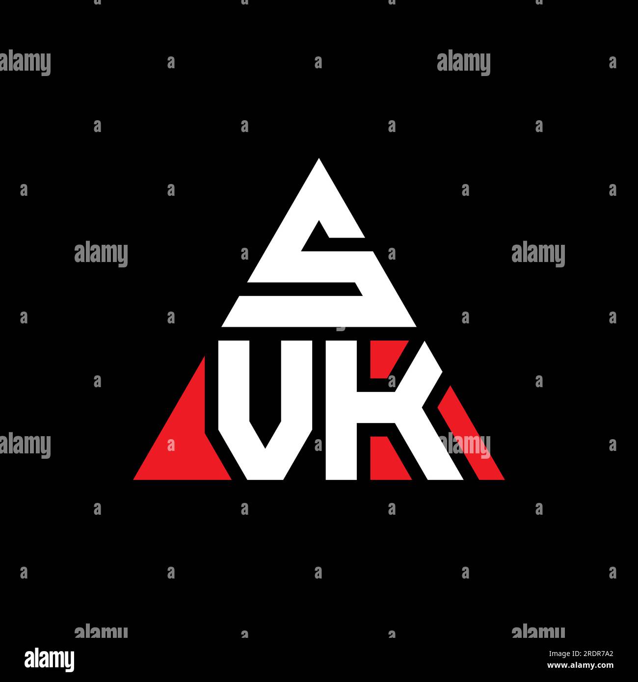 SVK triangle letter logo design with triangle shape. SVK triangle logo ...