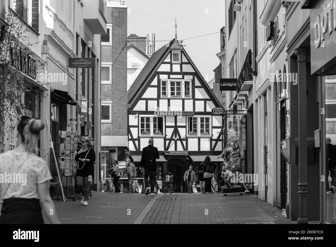 Bonn, Germany - May 22, 2023 : View of people shopping in the ...