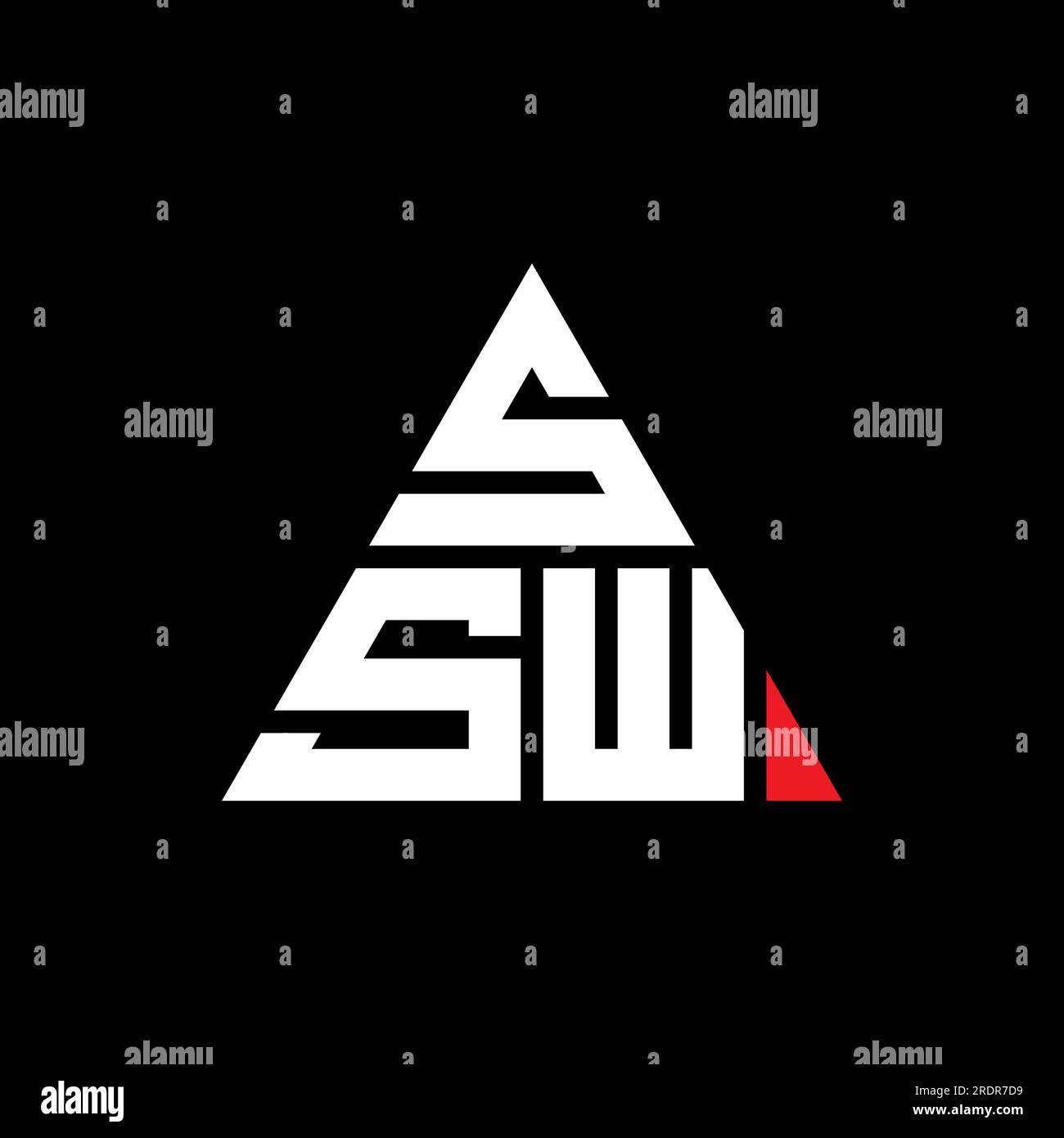 SSW triangle letter logo design with triangle shape. SSW triangle logo ...
