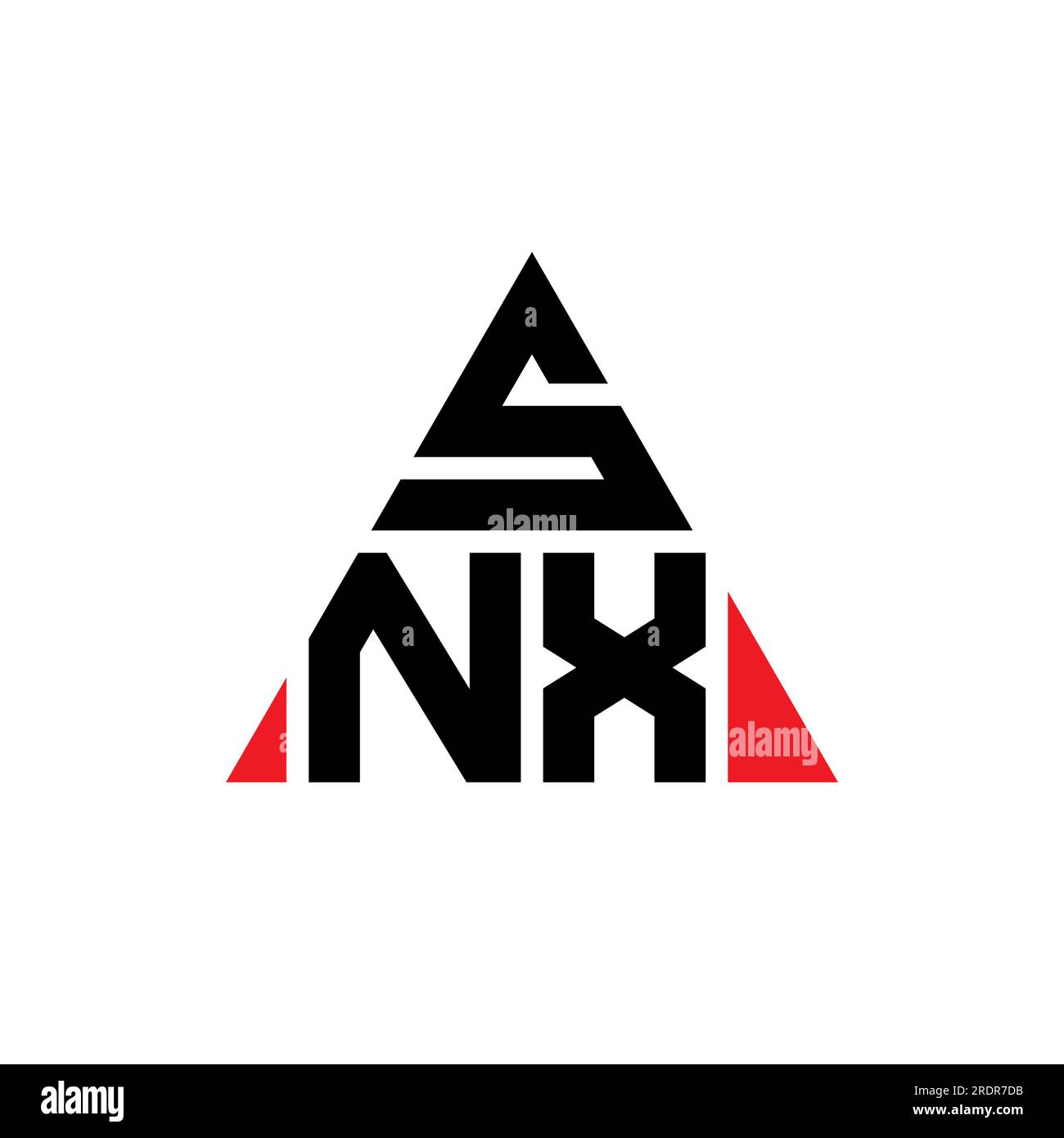 SNX triangle letter logo design with triangle shape. SNX triangle logo ...