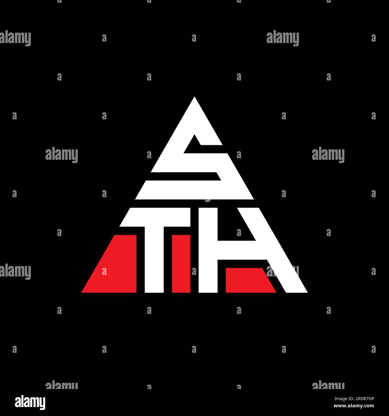 STH triangle letter logo design with triangle shape. STH triangle logo ...