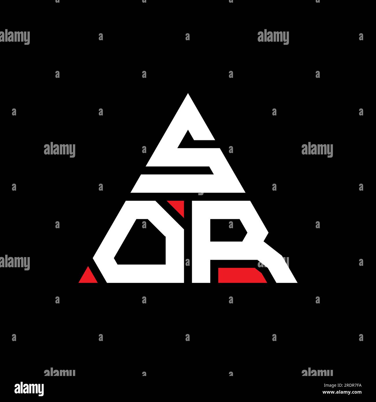 SOR triangle letter logo design with triangle shape. SOR triangle logo ...