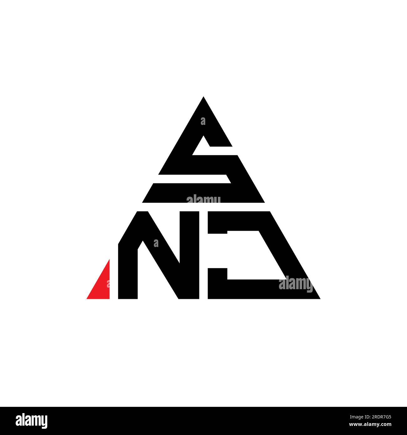 SNJ triangle letter logo design with triangle shape. SNJ triangle logo design monogram. SNJ ...