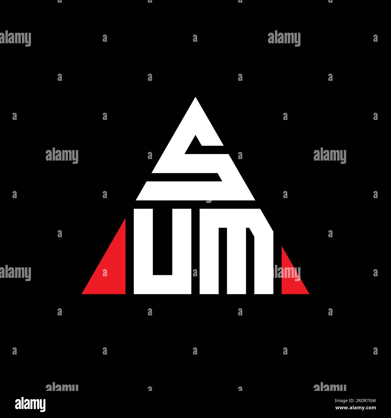 SUM triangle letter logo design with triangle shape. SUM triangle logo ...
