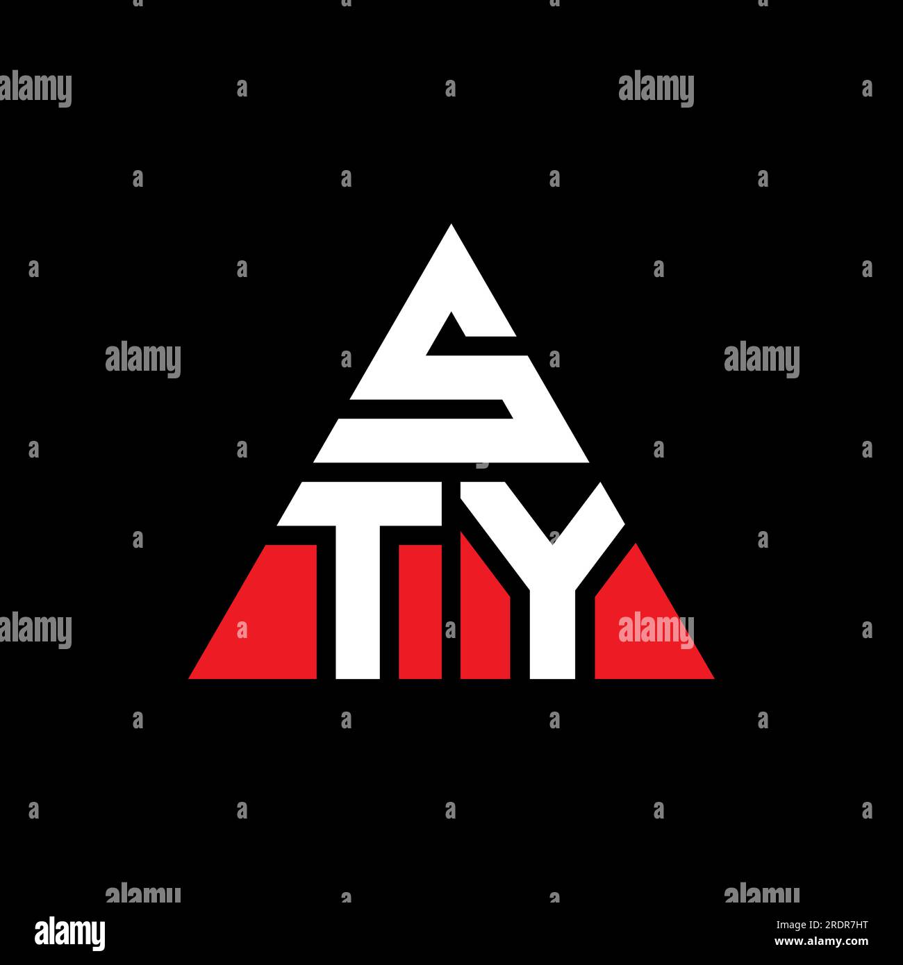 STY triangle letter logo design with triangle shape. STY triangle logo ...