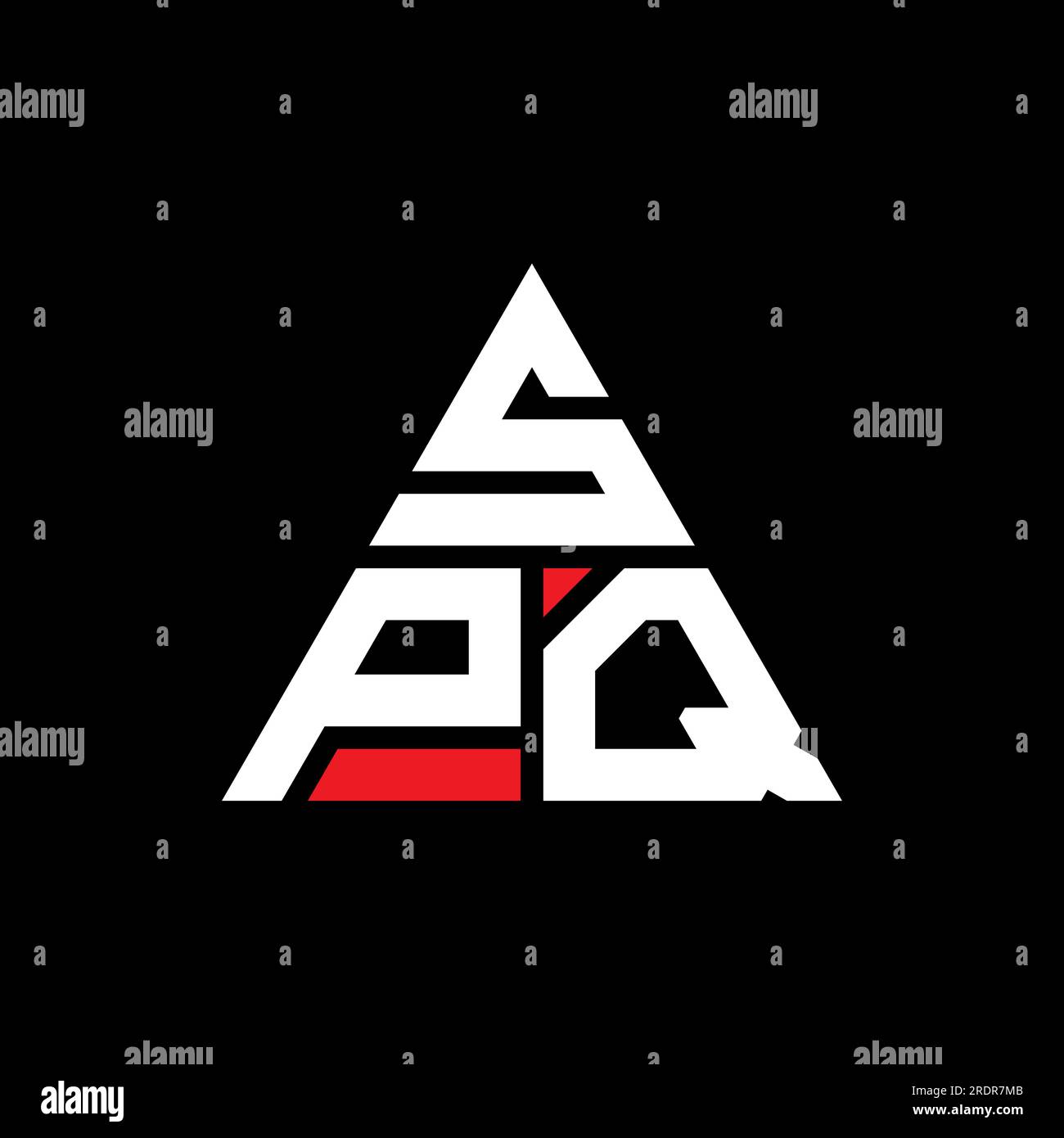 SPQ triangle letter logo design with triangle shape. SPQ triangle logo ...