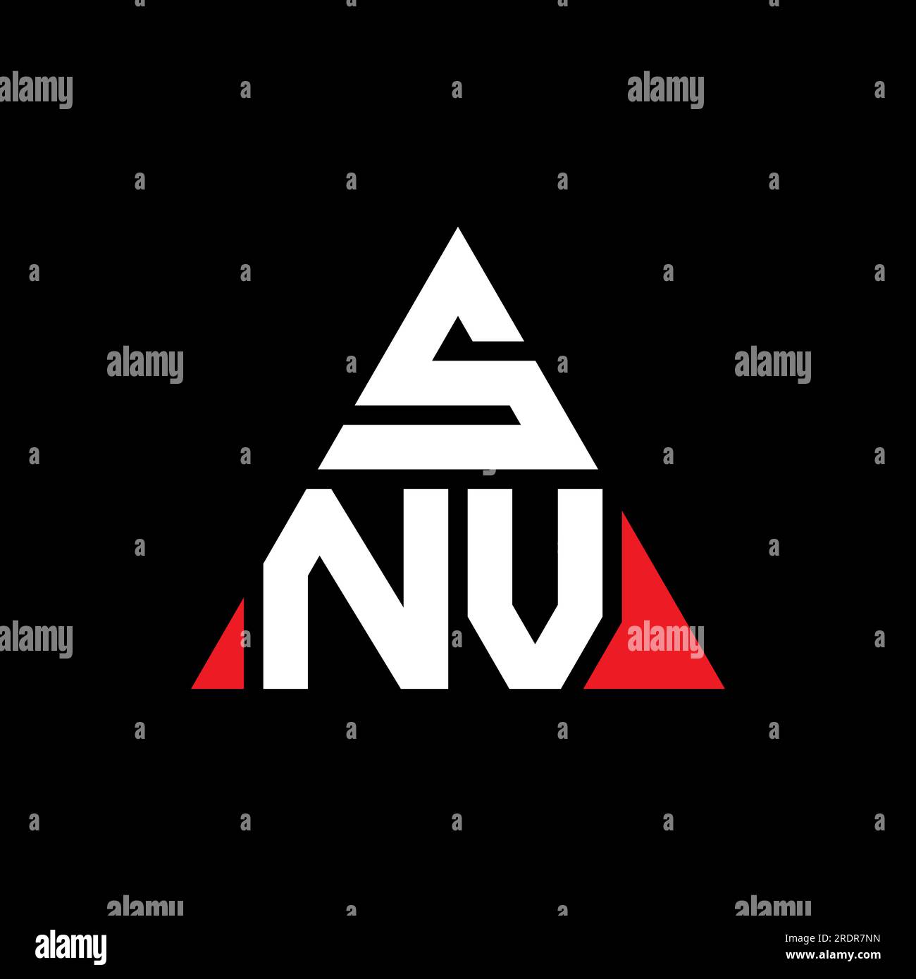 SNV triangle letter logo design with triangle shape. SNV triangle logo ...