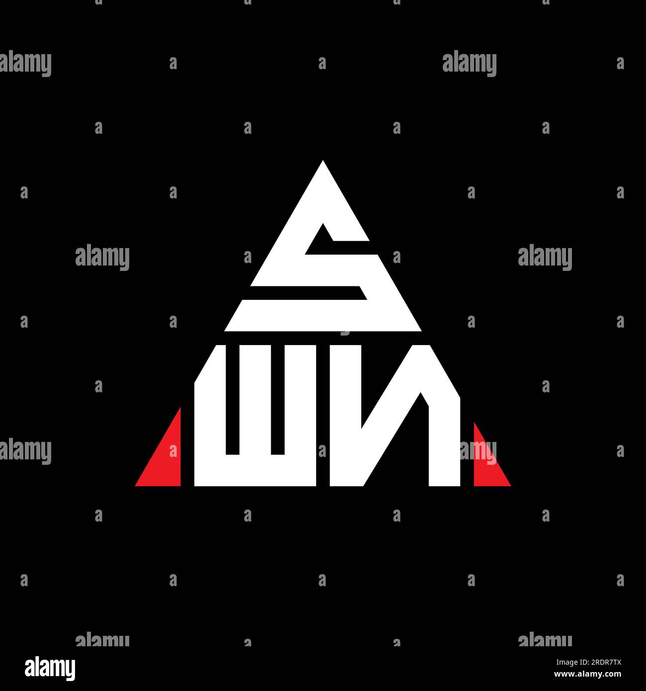 SWN triangle letter logo design with triangle shape. SWN triangle logo ...