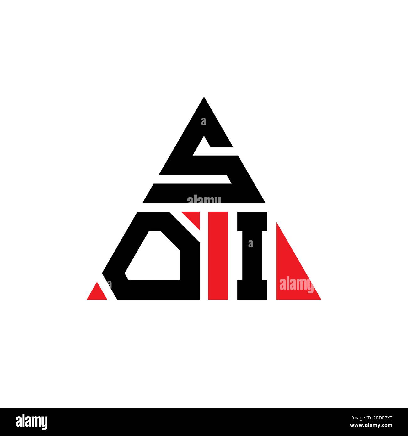 SOI triangle letter logo design with triangle shape. SOI triangle logo ...