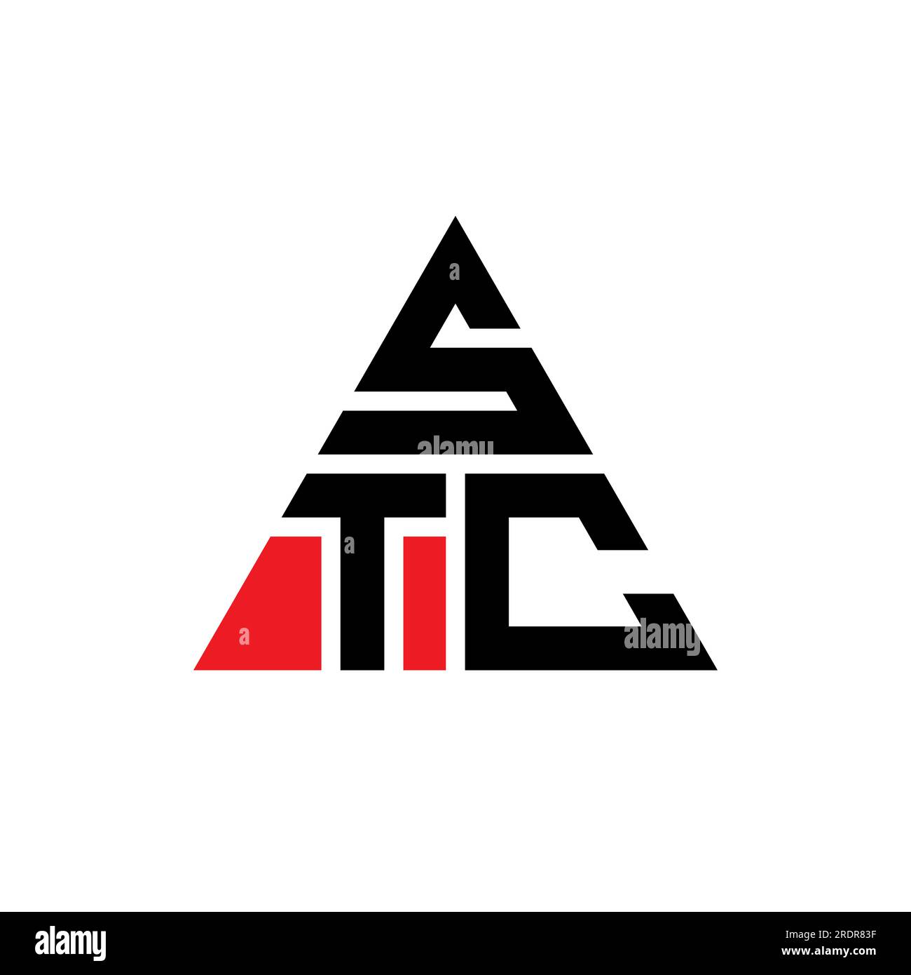 STC triangle letter logo design with triangle shape. STC triangle logo ...