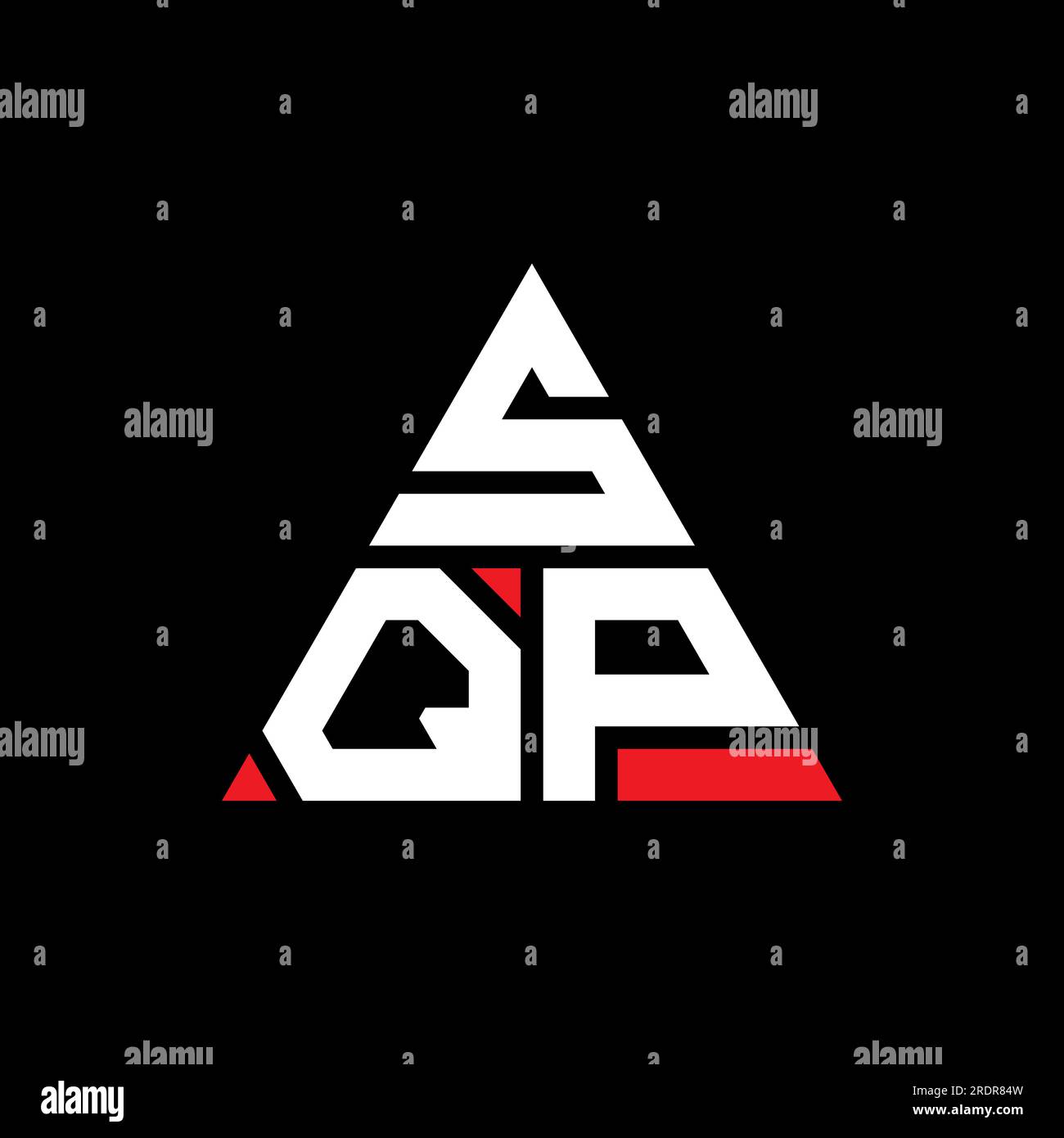 SQP triangle letter logo design with triangle shape. SQP triangle logo ...