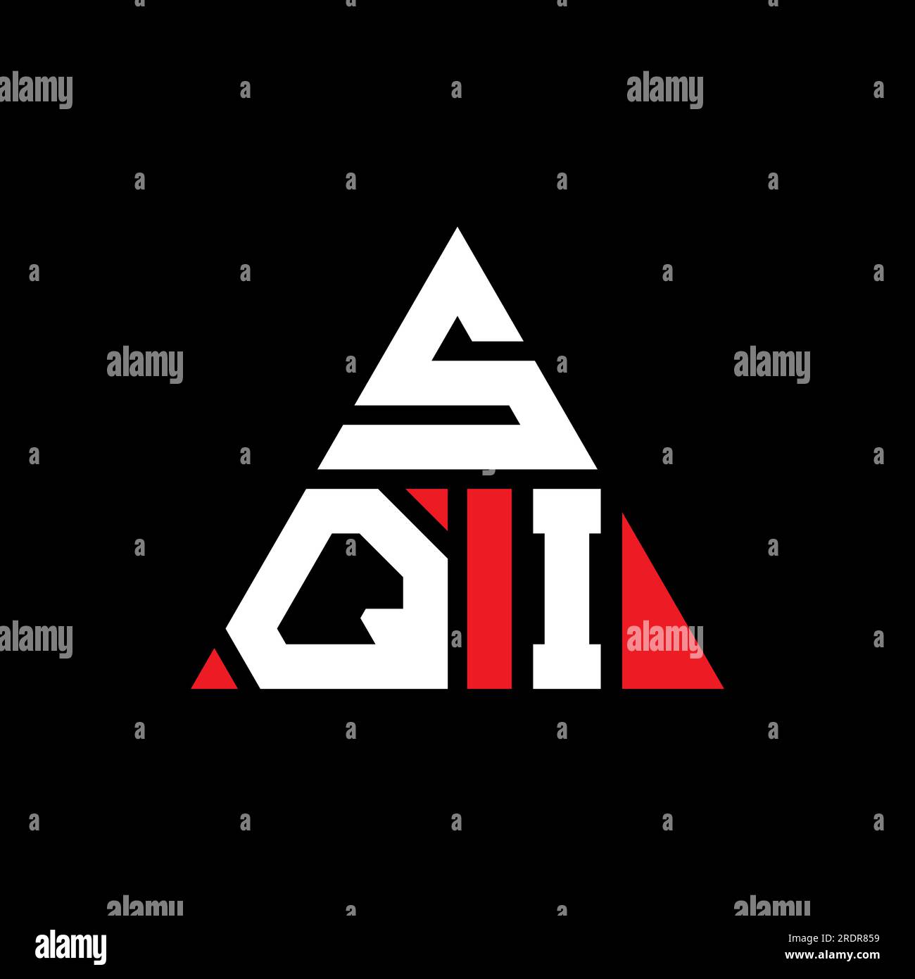 SQI triangle letter logo design with triangle shape. SQI triangle logo ...