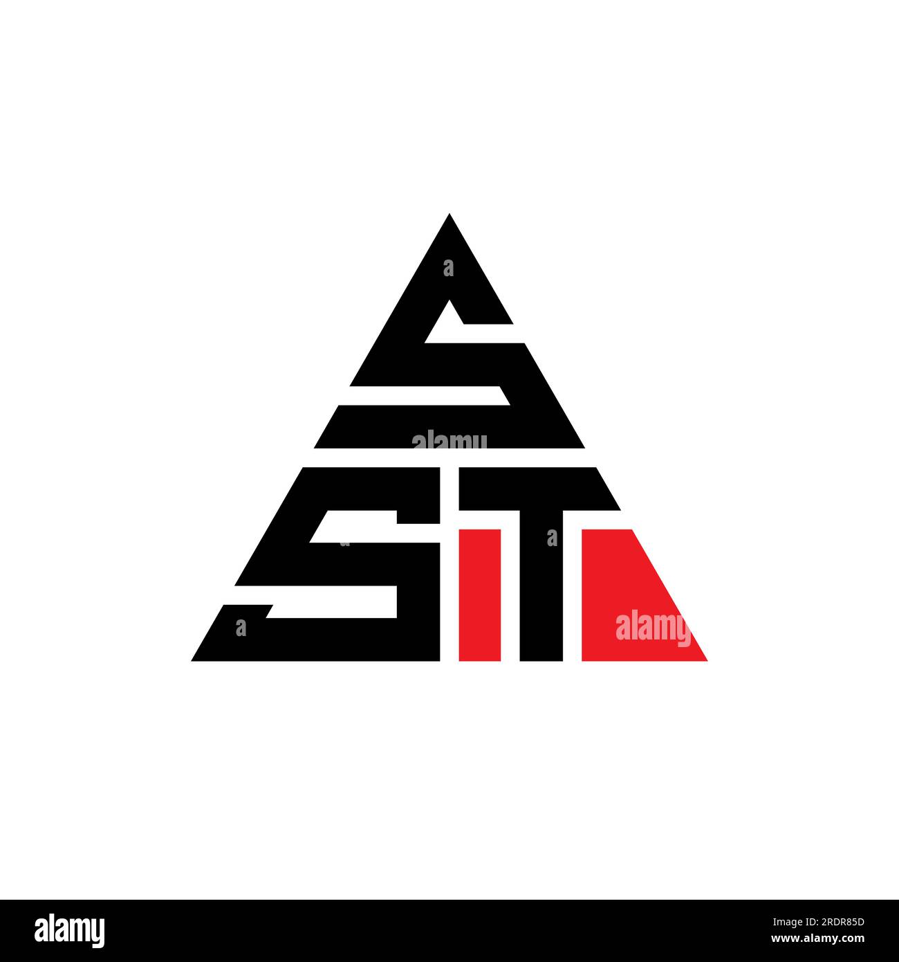 SST triangle letter logo design with triangle shape. SST triangle logo ...