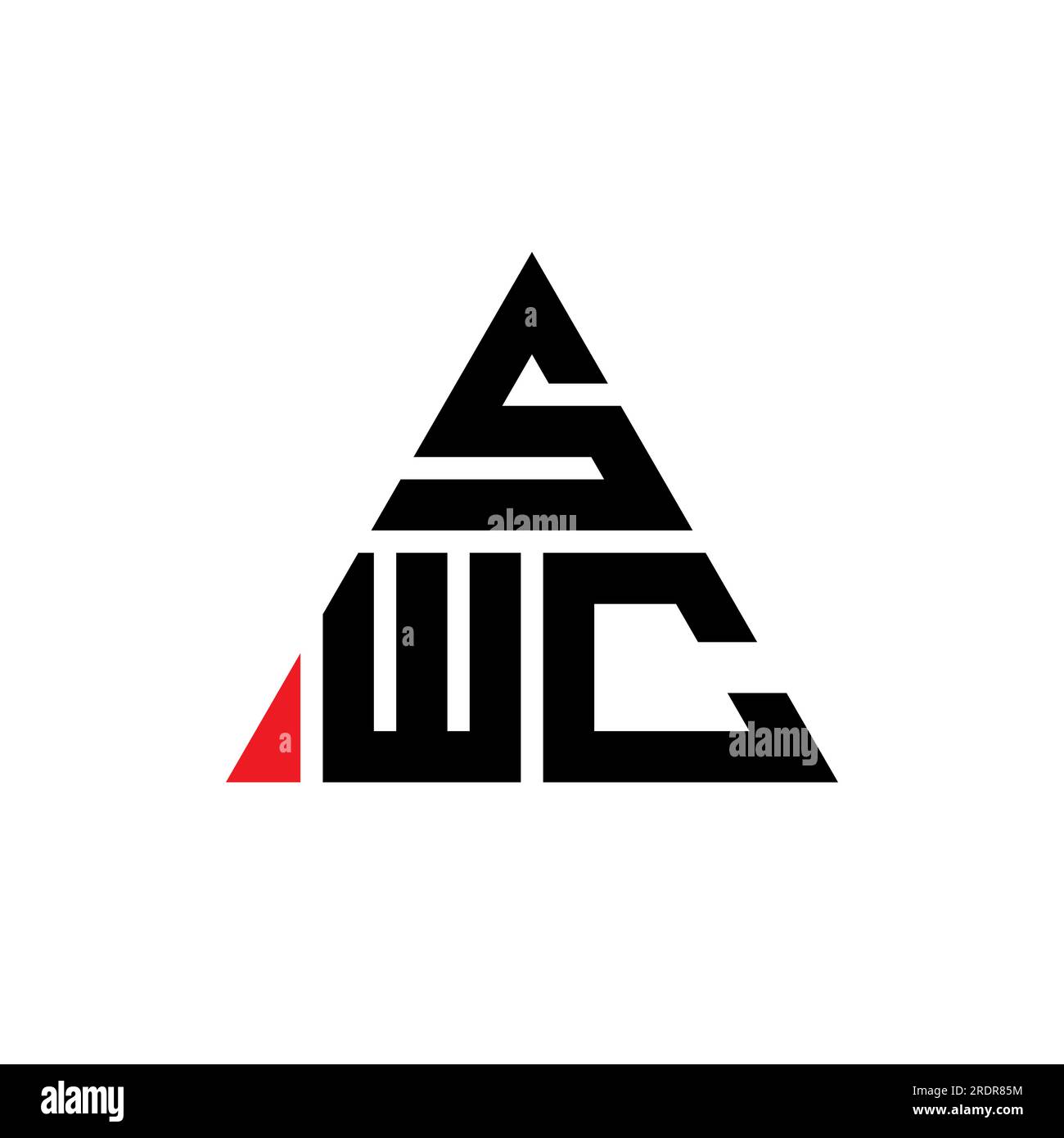 SWC triangle letter logo design with triangle shape. SWC triangle logo ...