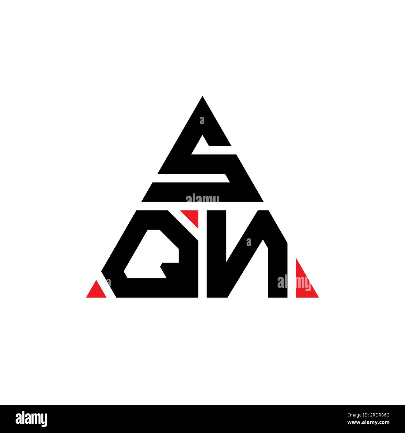 SQN triangle letter logo design with triangle shape. SQN triangle logo ...