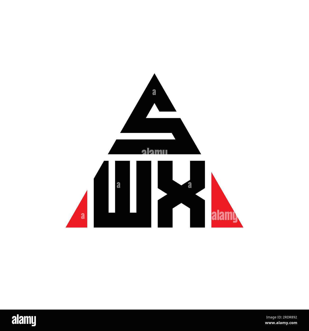 SWX triangle letter logo design with triangle shape. SWX triangle logo ...