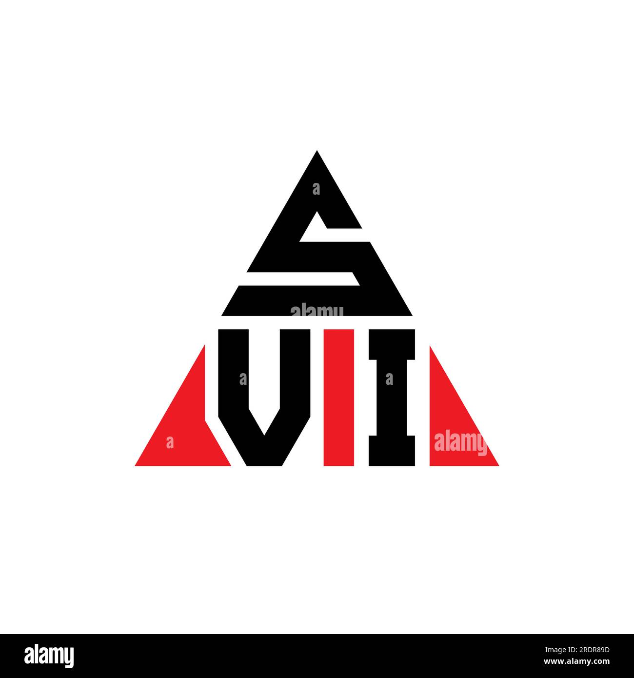 SVI triangle letter logo design with triangle shape. SVI triangle logo ...