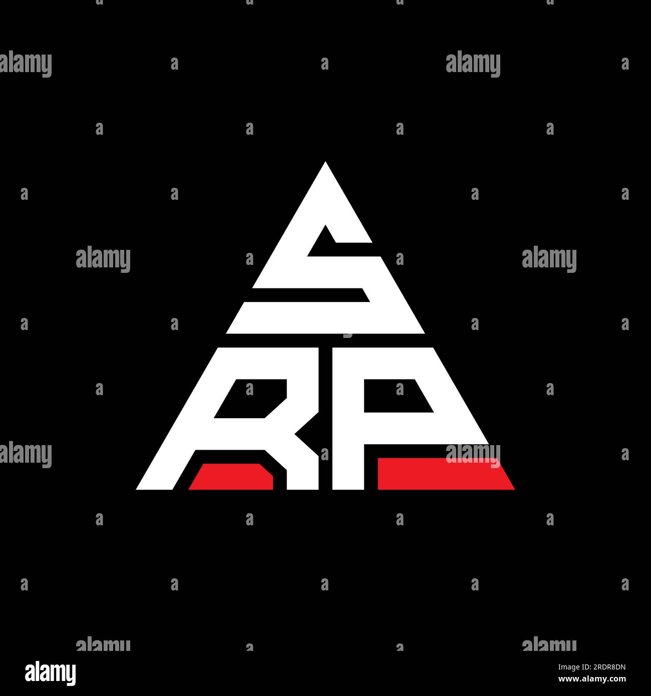 SRP triangle letter logo design with triangle shape. SRP triangle logo ...