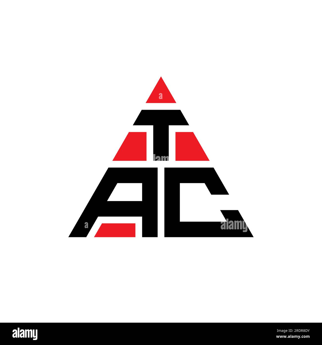 TAC triangle letter logo design with triangle shape. TAC triangle logo ...