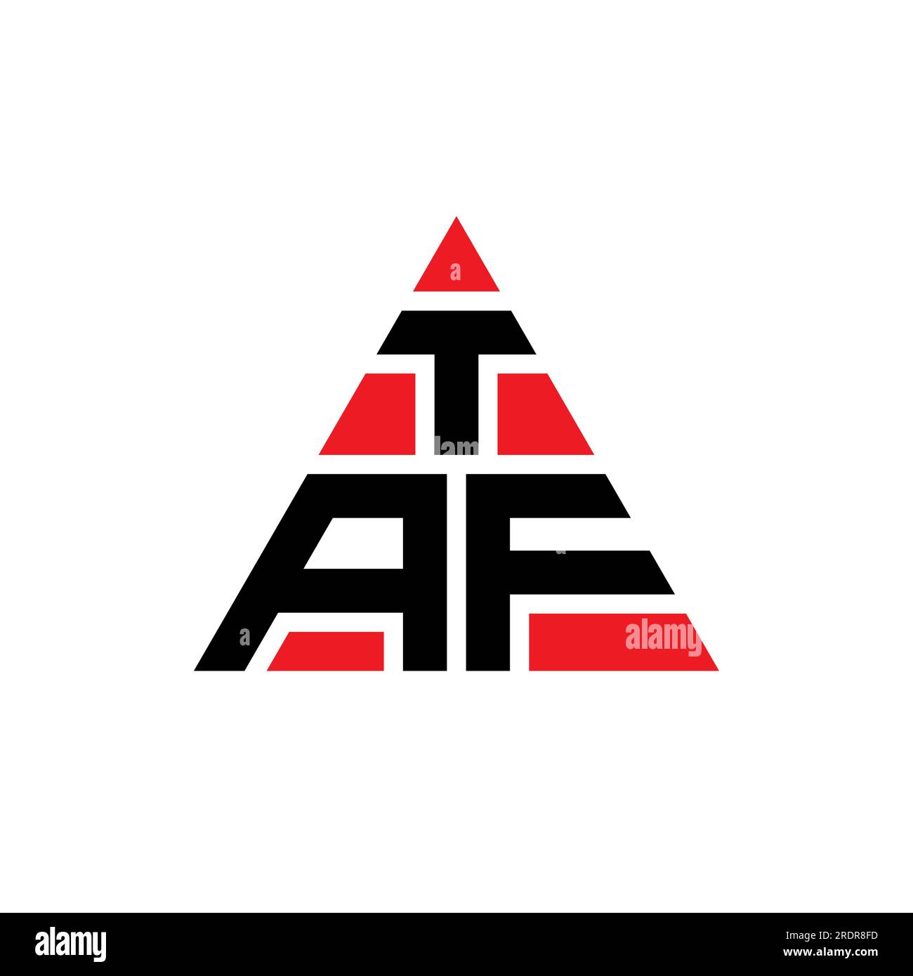 TAF triangle letter logo design with triangle shape. TAF triangle logo ...
