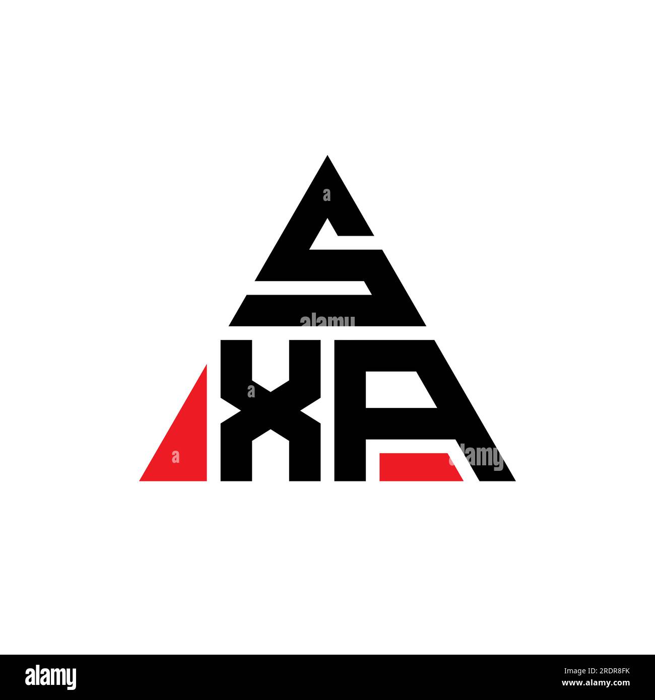 SXA triangle letter logo design with triangle shape. SXA triangle logo ...