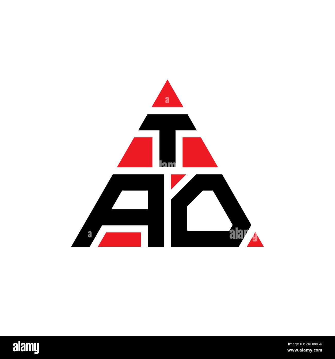 TAO triangle letter logo design with triangle shape. TAO triangle logo ...