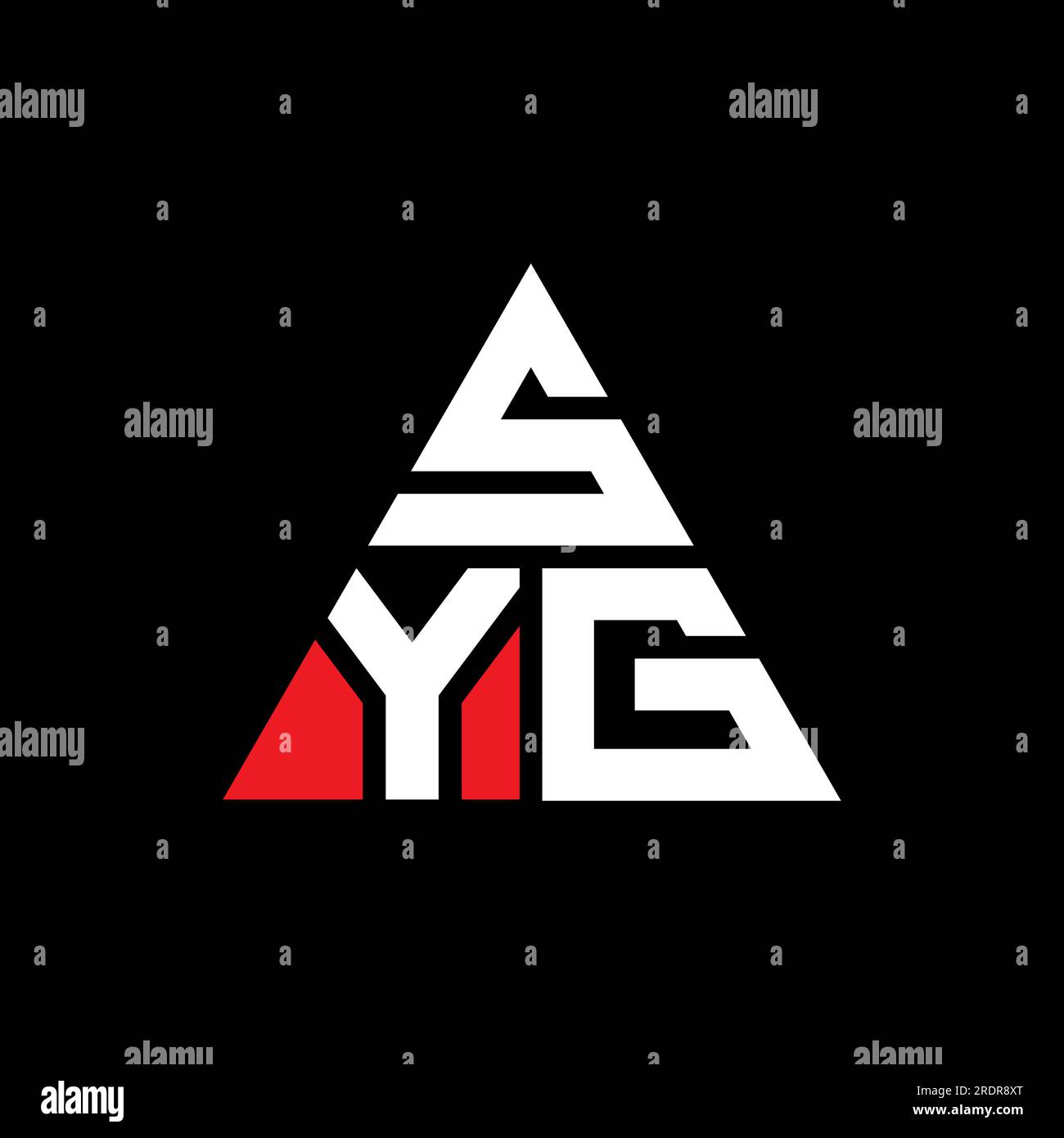 SYG triangle letter logo design with triangle shape. SYG triangle logo ...