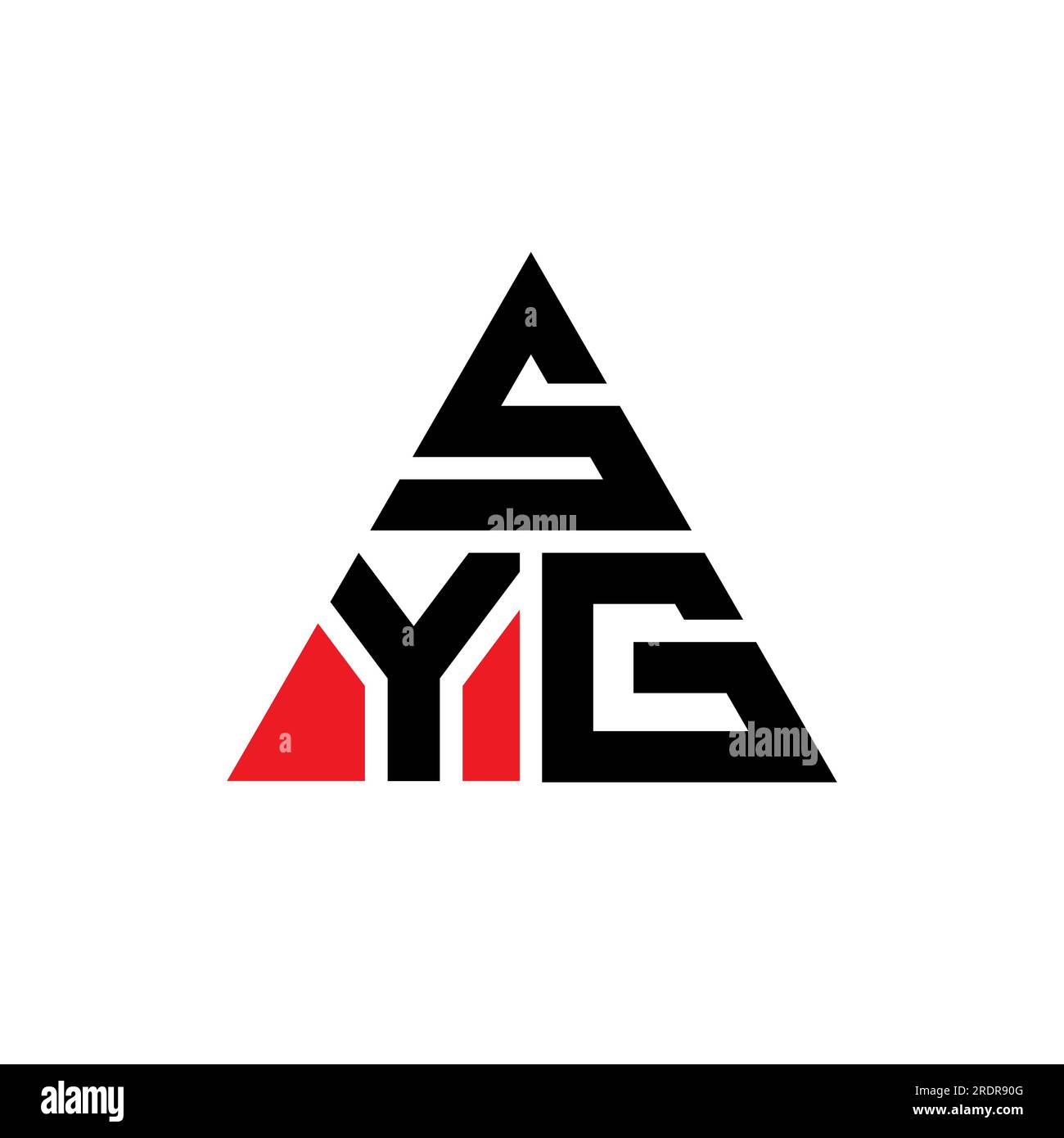 SYG triangle letter logo design with triangle shape. SYG triangle logo ...