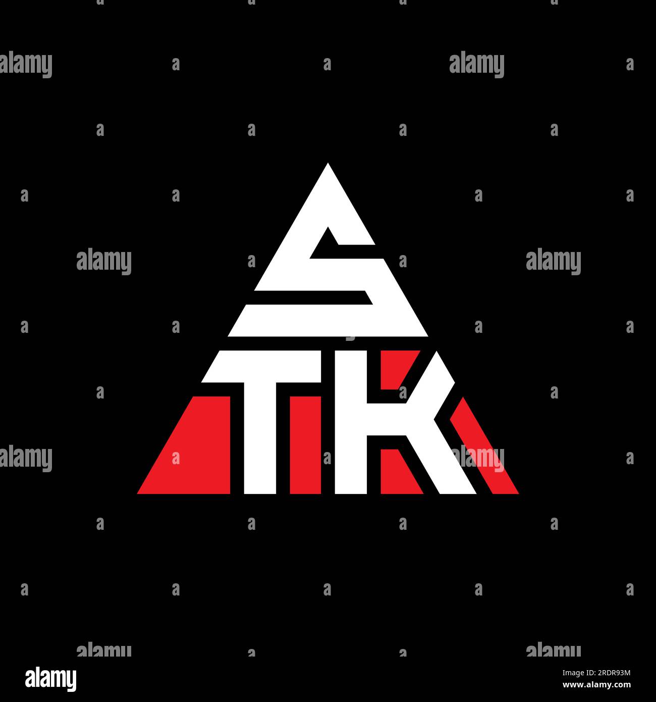 STK triangle letter logo design with triangle shape. STK triangle logo ...